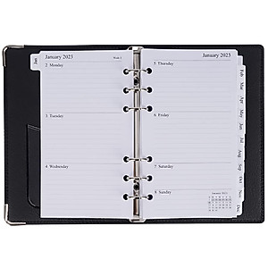 2023 Planner Refills Portable Size 3 - Monthly and Weekly with 6-Ring Binder, Compact/Personal Size