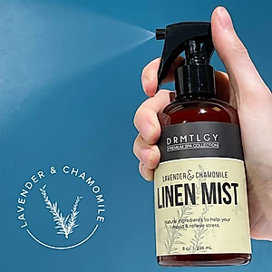 DRMTLGY Natural Linen and Room Spray Set - Pillow Spray, Linen Mist, & Fabric Spray 2 Pack - Lavender Chamomile & Green Tea