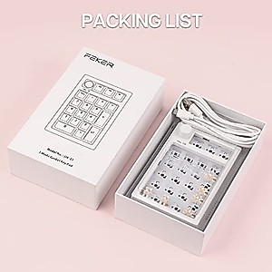 EPOMAKER FEKER JJK21 20 Keys Mechanical Numpad Kit, Gasket Mount Hot Swappable Bluetooth 5.0/2.4GHz/Wired Numeric Keypad with a Rotary Knob, 1500mAh Battery, Compatible with 3/5Pin Switches