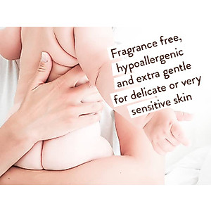 Babo Botanicals Sensitive Baby Fragrance-Free Daily Hydra Lotion - with Colloidal Oatmeal, Shea Butter & Jojoba Oil - EWG Verified, Vegan & Hypoallergenic - 8 fl. oz