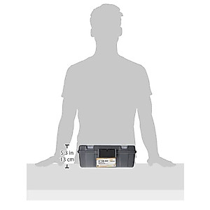 Plano Molding 114-002 13-Inch Compact Tool Box, Graphite Gray with Black Handle and Latches