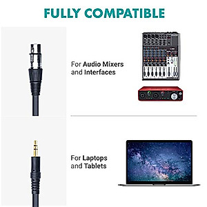 Movo PC-M6 Universal Cardioid Condenser Microphone Bundle with Tabletop Mic Stand, Dual Layer Pop Filter, and Audio Cables - Great Studio Equipment Kit with Perfect Singing Microphone for Recording