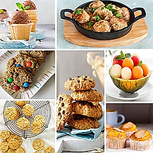 JUNADAEL J Medium Cookie Scoop, 2 Tablespoons/ 30 ml/ 1 oz Cookie Scoop for Baking, Cookie Dough Scoop, Spring-Loaded Scoop, Comfortable Grip, Non-Slip