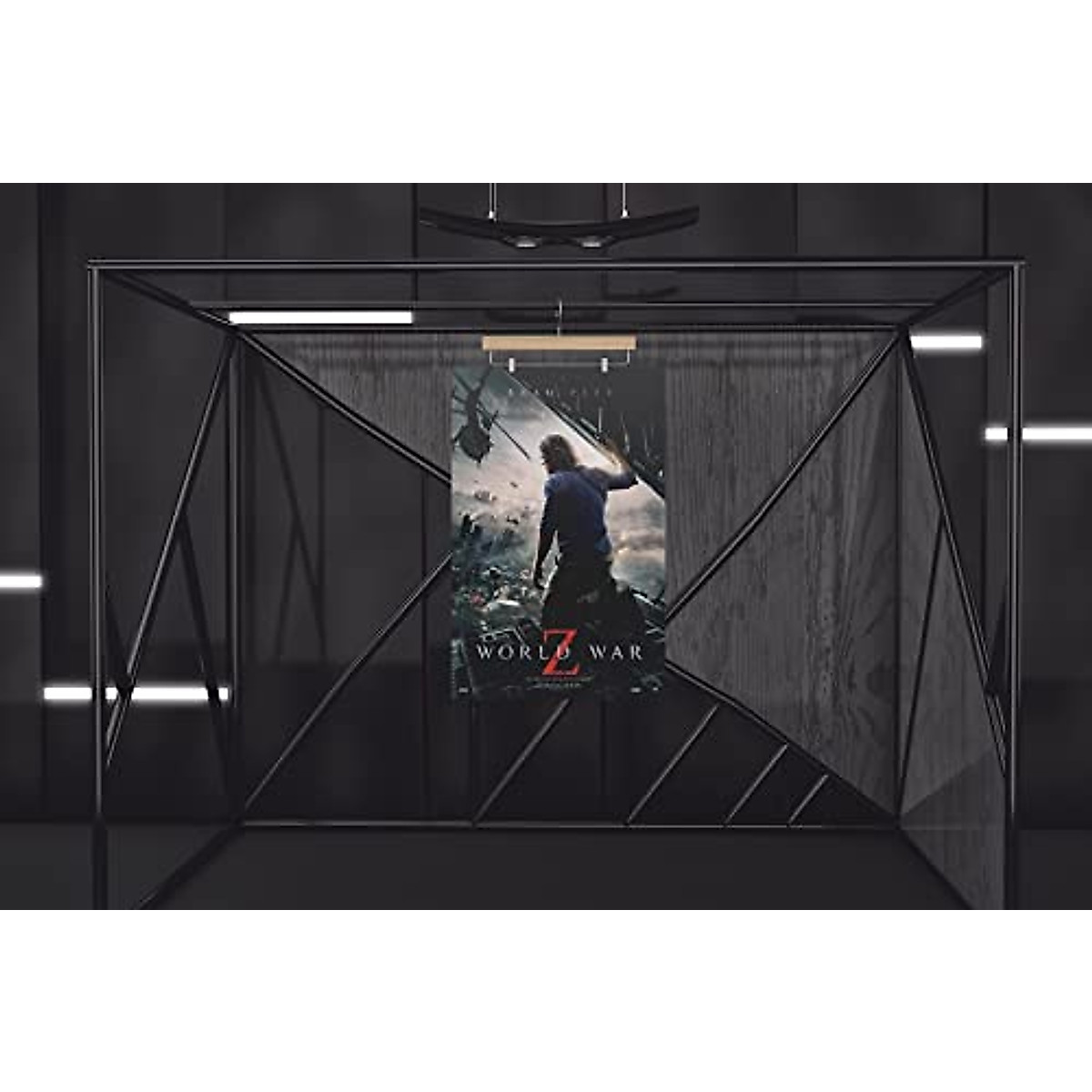 World War Z Poster American Action Horror Film Movie Zombie Apocalypse Aesthetic Retro Classic Classy Decoration Living Room Bedroom Home Office WWZ Poster Cool Wall Decor Art Print Poster 24x36