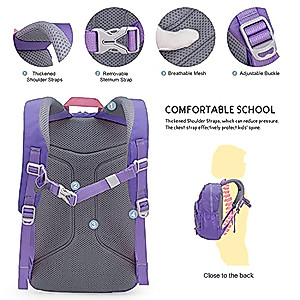 MOUNTAINTOP Kids Backpack for Boys Girls Elementary Kindergarten Bag Lightweight Children Daypack Purple