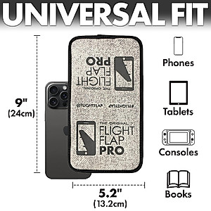 Flight Flap Airplane Phone Holder, Flexible Tablet and Cell Phone Holder, Folding Cellphone Stand for Desk, Bed, Office, Treadmill - Airplane Accessories Long Flight Travel - Plane Essentials (Pro)