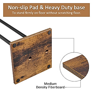 Toilet Paper Holder Stand with Shelf Wood Freestanding Tissue Paper Roll Holder Farmhouse Toilet Paper Standing for Bathroom, Rustic Brown