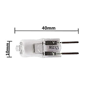 35W Halogen Bulbs G5.3 35 Watt G5.3 12V 35W Halogen Bulbs JC Bi-Pin Base Light 35 Watt 12 Volt Halogen Lamp for Home Lighting,Clear Glass Lens,Warm White 2700K,10 Pack
