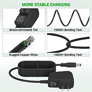 8V Shaver Charger Replacement Compatible with Philips HQ840 Norelco Multigroom Series 3000 MG3750 MG3750/50 MG3750/10 MG3750/60 MG3760 MG3760/50 Power Supply Cord Battery Charger (8V 100mA)