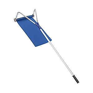 PETSOLA Roof Snow Removal System, Telescopic Skidproof Rod Removable Rooftop Snow Removal Tool, with Wheels Adjustable Length Durable for Garden Lawn, Argent