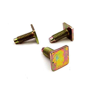 10Pcs M6x15mm T-Bolts T Type Screw Square Flat Head Screws Studs Bolt 12Mmx12mm Size Head