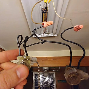 DAYONE Pull Chain Switch Zing Ear ZE-109 Ceiling Fan Switch Ceiling Fan Light Lamp Replacement 2 Pack Nickel