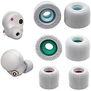 JNSA Replacement Earbud Tips Memory Foam Ear Tips Noise Isolation Foam Eartips Compatible with Sony WF-1000XM4 WF-1000XM3 Earbud Headphones, [Fit in Case],3 Pairs,Silver (FoamXM4S3P)