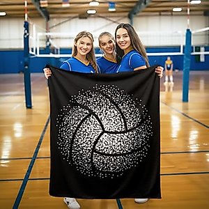 Volleyball Blanket Gift for Boy Girl, Volley Ball Sport Throw Lightweight Super Soft Cozy Blanket for Bedroom Living Room, Volleyball Gifts for Player, Athlete, Coach, Team 60"x50"for Teen