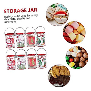 STOBAZA 16 Pcs Portable Cylinder Chocolate Box Cake Decor Cookie Decorating Christmas Cookie Tins Xmas Boxes Christmas Treat Tins Cookie Canister Candy Packaging Box Candy Can