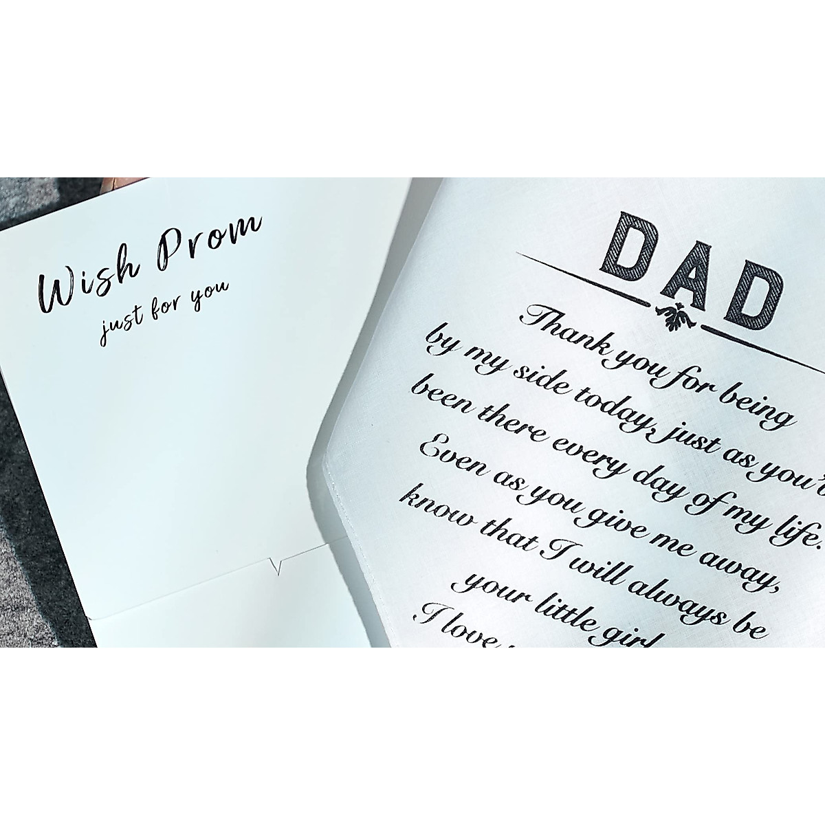 Father Of The Bride Handkerchief Gifts To Dad Wedding Gift From Daughter, White Handkerchiefs For Bridal's Father, Wedding Keepsake For Perfect Moments