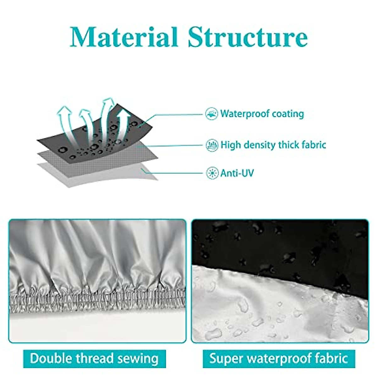 Motorcycle Cover,Motorbike Cover All Season Universal Weather Waterproof Sun Outdoor Protection with Lock-Holes & Storage Bag,XXL Motorcycles Vehicle Cover