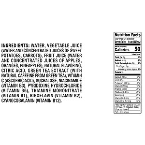 V8 +Energy Drink Variety Pack, Pomegranate Blueberry, Black Cherry, Orange Pineapple, Peach Mango, 8 Fl Oz (4 Packs of 6 Cans)