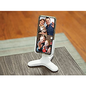 WeatherTech DeskFone - Universal Desktop Cell Phone Holder - White Plastic Knobs