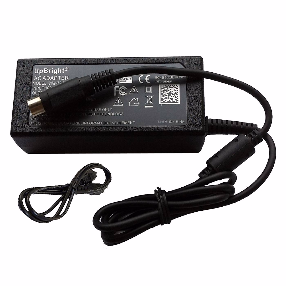 UpBright 4-Pin 12V 3A AC/DC Adapter Compatible with Hikvision epcom EV1016TURBO TVI TurboHD DS-7204HGHI-SH DS-7208HGHI-SH DS-7216HGHI-SH DS-7208 HQHI-K1 DS-7216HQHI-K1 DS-7200HQHI-K2 DVR Power Supply