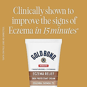 Gold Bond Medicated Eczema Relief Skin Protectant Cream, 8 oz., With 2% Colloidal Oatmeal