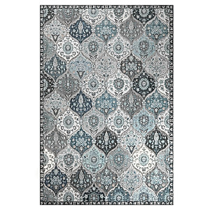 Lahome Moroccan 6x9 Area Rugs for Living Room,Ultra-thin Carpet for Bedroom Soft Blue Rug, Oriental Machine Washable Rug Distressed Non Shedding Throw Rug for Dining Room Office (6x9ft,Blue)