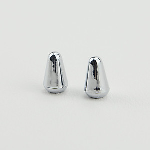 Wwomusic Silver Toggle Switch Tip Knob Caps for Electric Guitar 5 Way Toggle Pickup Selector Switches (2 Pack)