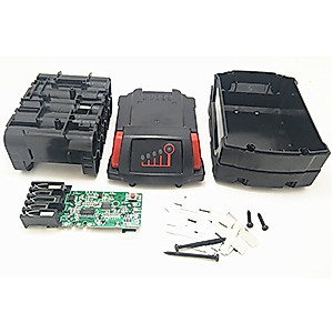 Laipuduo 18V 5.0Ah 4.0Ah 3.0Ah Replacement Battery Plastic Case for Milwaukee 18V M18 M18B 48-11-1820 48-11-185048-11-1828 48-11-10 Li-ion Battery Cover Part
