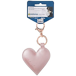 Itzy Ritzy Diaper Bag & Purse Charm, Keychain & Luggage Marker; Measures 6" Long & 3" Wide; Features Durable Clasp & Trendy Rose Gold Hardware, Blush