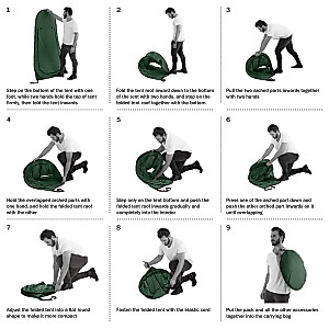 Pop Up Pod - Privacy Shower Tent, Dressing Room, or Portable Toilet Stall with Carry Bag for Camping, Beach, or Tailgate by Wakeman Outdoors (Green)