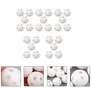 Toyvian 50PCS Rattle Balls Inserts Round Doll Noise Maker Repair Fix Toy Rattle Noise Maker Squeaker Replacement Rattle Insert Crafts Accessories 24mm