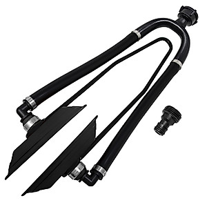 Seaworks Dual Feed Muff Style Boat Motor Flusher | Use for Antifreeze Winterization or Common Water Flush | 5/8 Inch Standard Garden Hose Connection (Black)