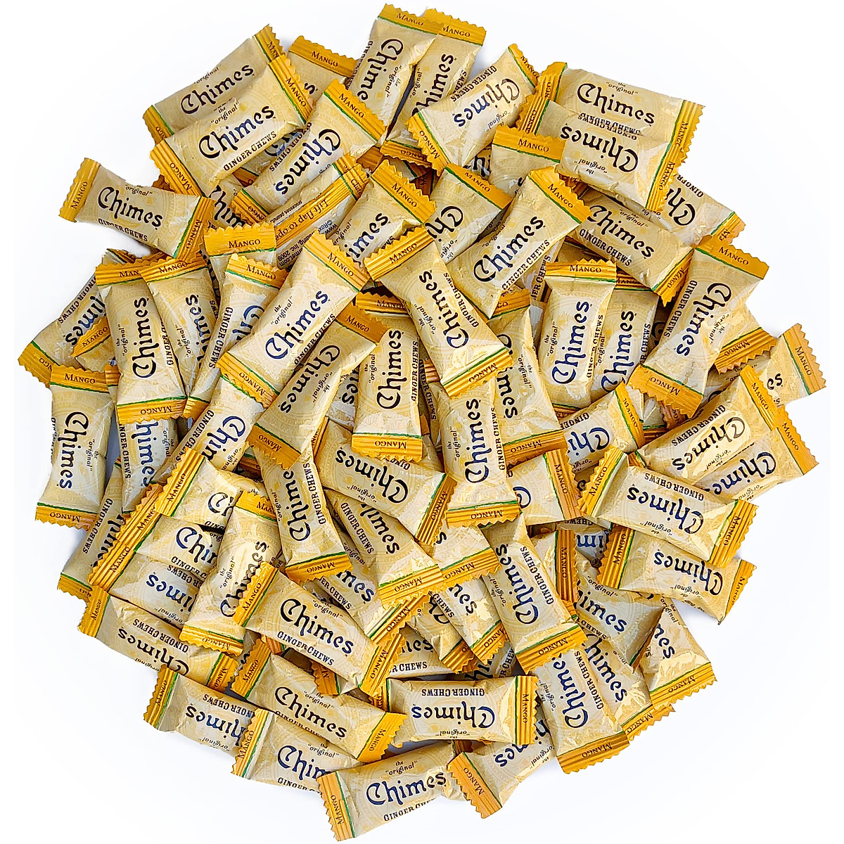 Chimes Mango Ginger Chews, 1lb Bag