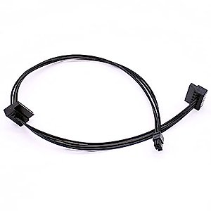 SZVIVID 18AWG Motherboard ATX Mini 4 Pin to 2X Right-Angle 15 Pin SATA Hard Drive HDD Power Supply Adapter Cable for Lenovo 18-inch (45cm) (4 Piece)