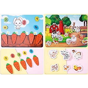 Adurello Kids Quiet Book Sensory Busy Book Cognitive Learning Toys Preschool Educational Montessori Toy for Toddlers