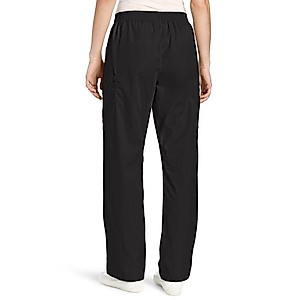 WonderWink Women's Quebec Full Elastic Cargo Pant, Black, 3X-Large