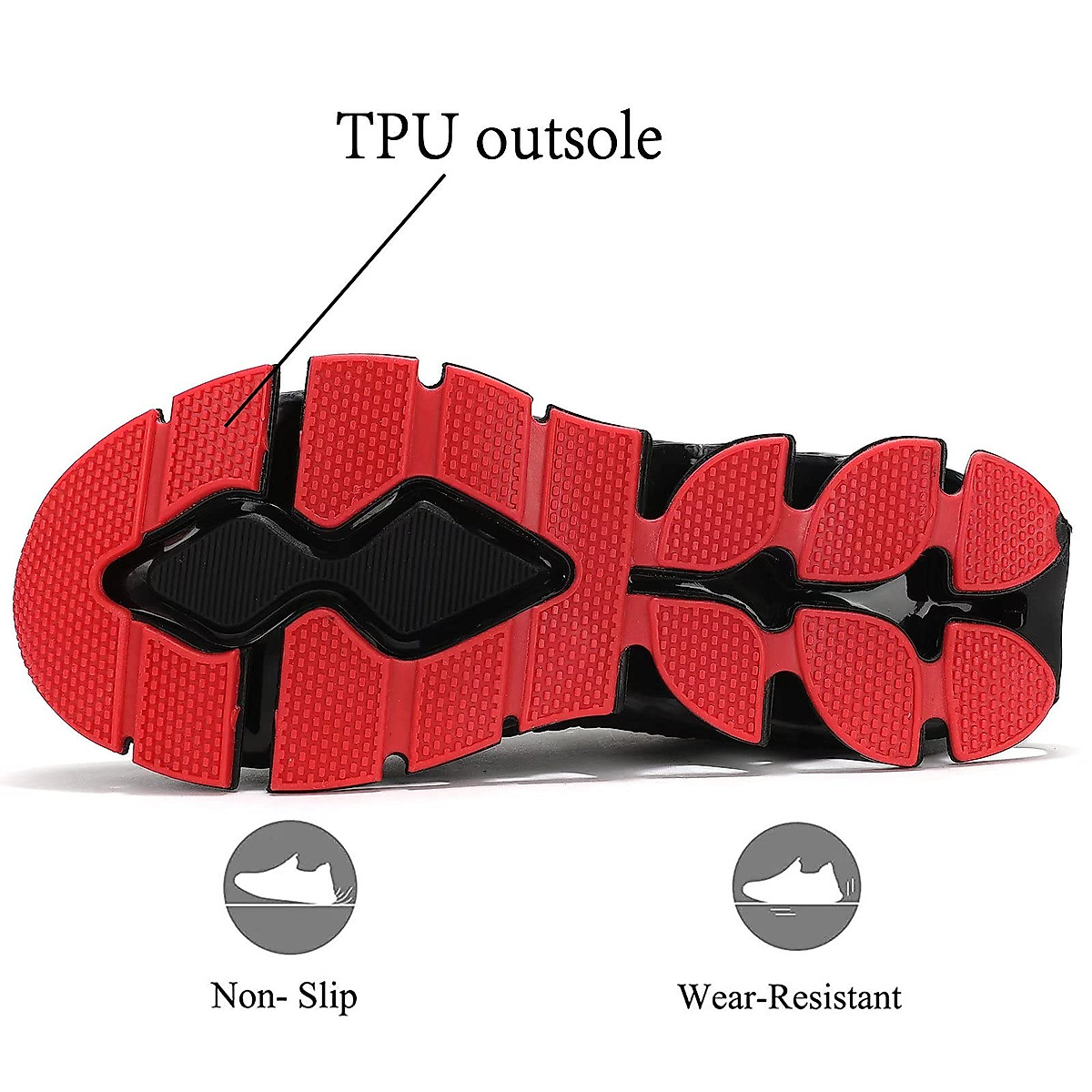 Womens Slip on Walking Running Shoes Blade Tennis Casual Fashion Sneakers Comfort Non Slip Work Sport Athletic Trainer Black/Red