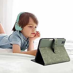 iPad Mini 6 Case 2021 New, iPad Mini 6th Generation 8.3 inch Case PU Leather with Soft TPU Back Cover Magnetic Clasp, Built-in Pencil Holder Auto Wake/Sleep Folio (Green)