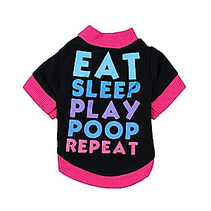 Dog Clothing Cotton T-Shirt Puppy Costume for Small Dog Dog Shirts for Small Dogs Female Tea Cup Clothes Xx Small