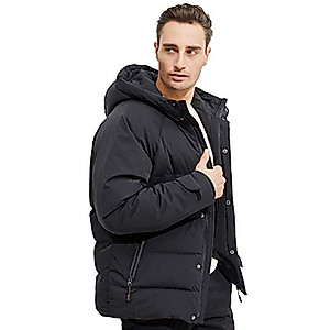 Orolay Men's Down Jacket with Adjustable Hood Black XX-Large