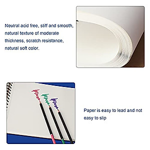 Sketch Book 9x12 Inch, Artist Sketch Pad, 100 Sheets (68lb/100gsm) Spiral Bound Sketchbook, Acid-Free Drawing Paper Pad, Art Supplies for Colored and Graphite Pencils, Charcoal, & Soft Pastel.