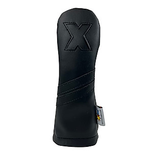 Sunfish Leather Golf Headcover Set 1 3 5 X H Driver Fairway Hybrid Black on Black Murdered Out