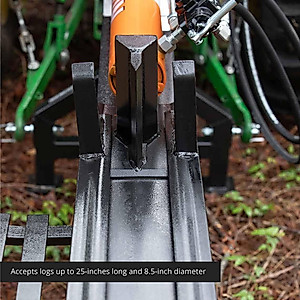Titan Attachments 3 Point Industrial 25 Ton Hydraulic Horizontal/Vertical Log Splitter, Category 1 Tractor