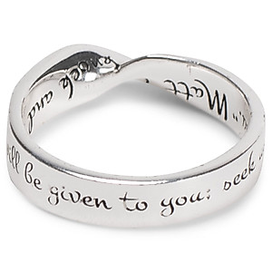 Dicksons Shall Be Given Silver Plated Size 8 Stainless Steel Wide Mobius Ring