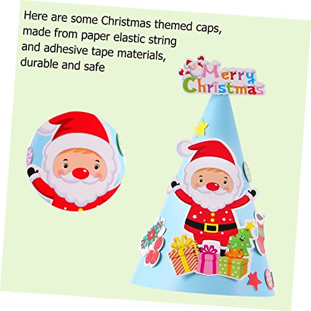 Gadpiparty 6pcs Cartoon Paper Christmas Hat Kid Gifts Stocking Stuffers Ebt Childrens Santa Hats Christmas Party Supplies Kids Christmas Hat Party Celebration Hat Paper Christmas Hat Cartoon