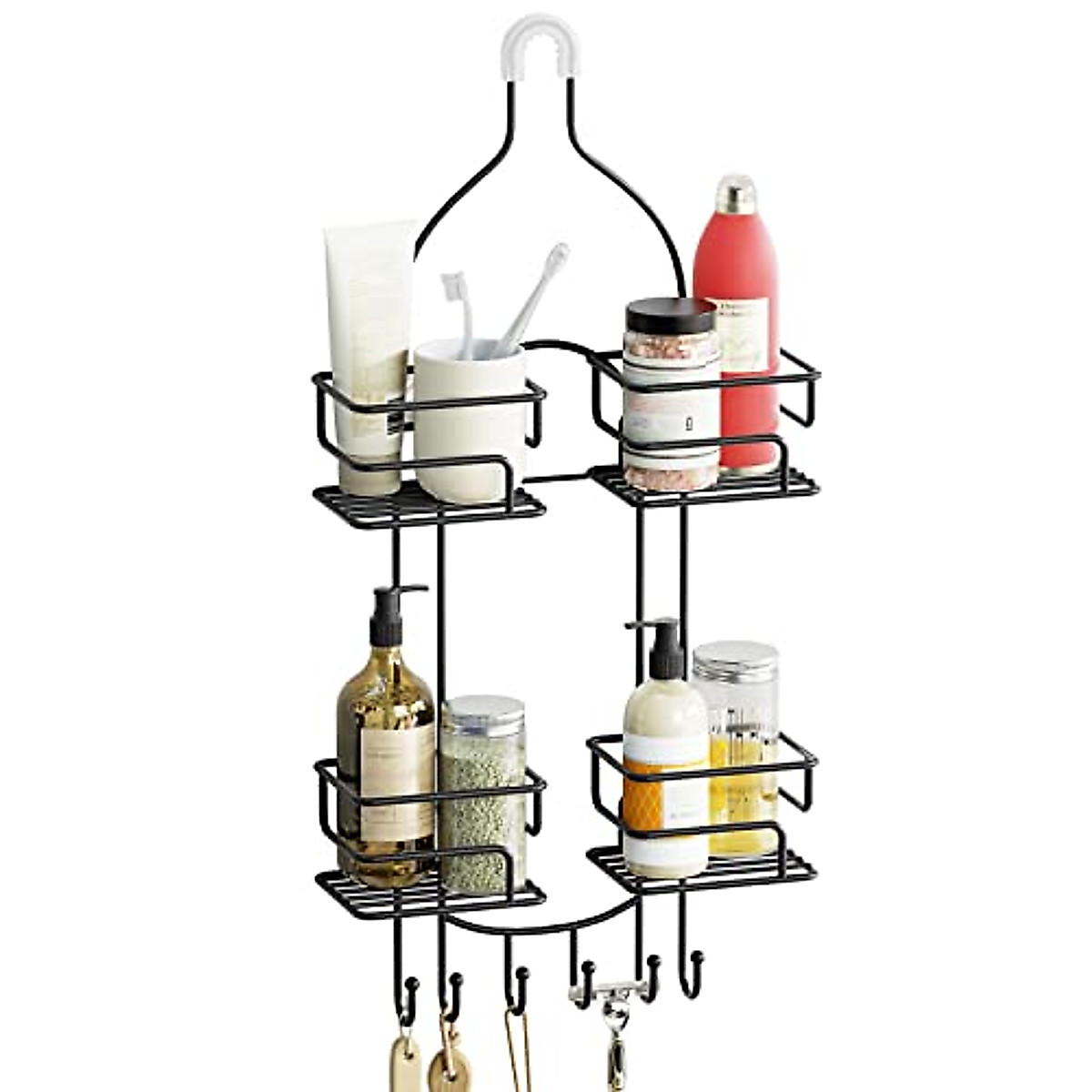 SRIWATANA Shower Caddy Hanging Over Head Shower Organizer and Bathroom Shelves Wall Mounted, Bundle