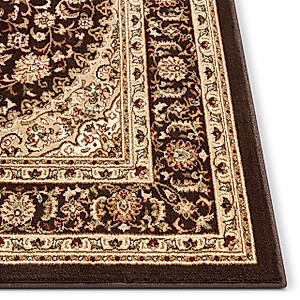 Well Woven Timeless Aviva Traditional French Country Oriental Brown Area Rug 5'3" Round