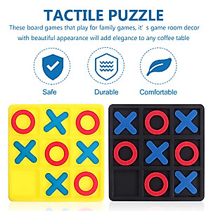 Toe Game Board 2 Boxes Noughts and Crosses Game Kids Toe Game Strategy Board Game for Kids Adult