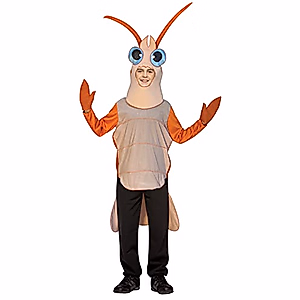 Rasta Imposta Shrimp Fish Costume Crawfish Crustacean Food Cosplay Dress Up Costumes, Boys and Girls, Teen Size 14-16