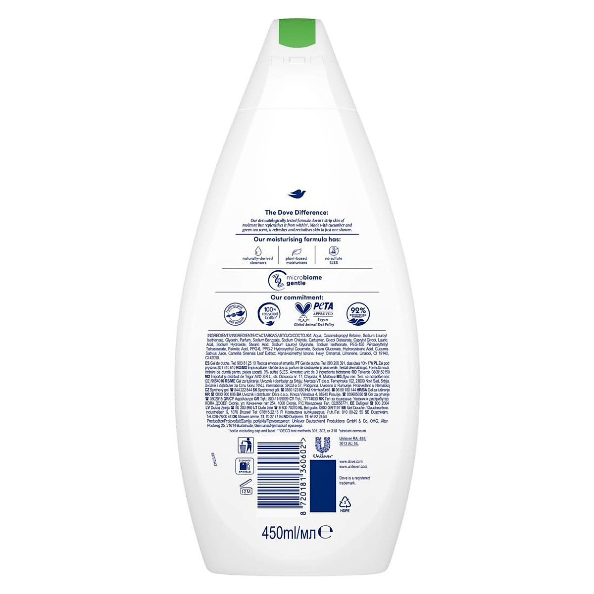 Dove Fresh Touch Shower Gel 16.9oz (500ml)